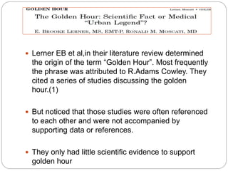 Golden hour -Introduction & Literature Review | PPTX