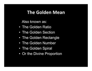 Golden mean presentation_01 | PDF