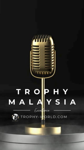 Golden Microphone Trophies at Trophy-World Malaysia | Custom Trophies ...