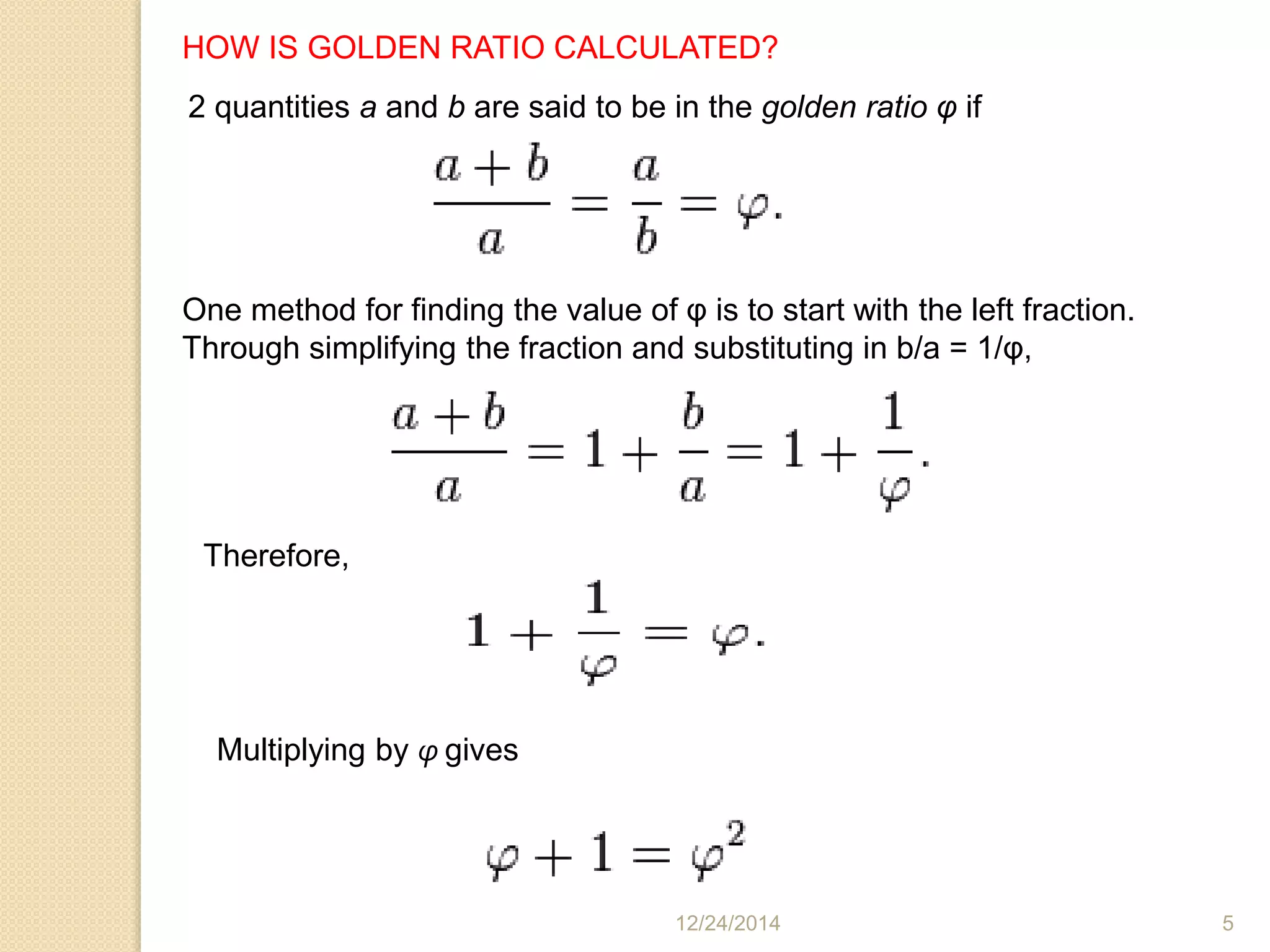 Golden ratio | PPTX