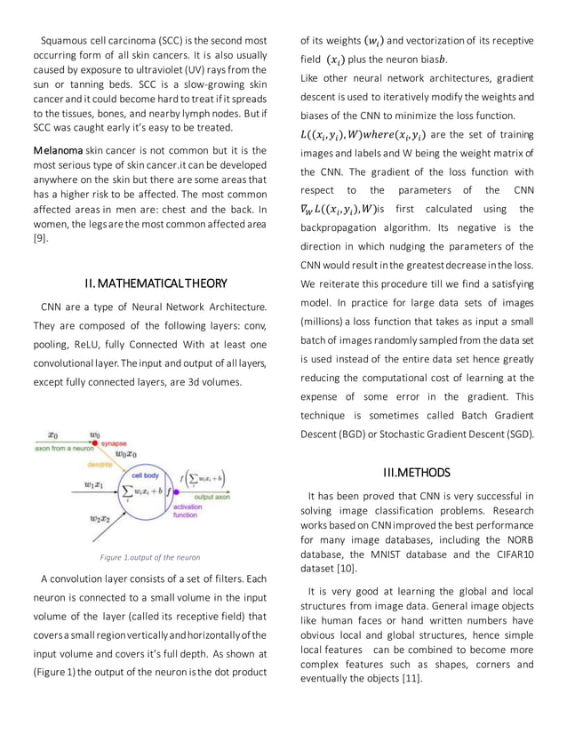 Image Classification And Skin cancer detection | DOCX | Skin and Dermatology | Diseases and ...