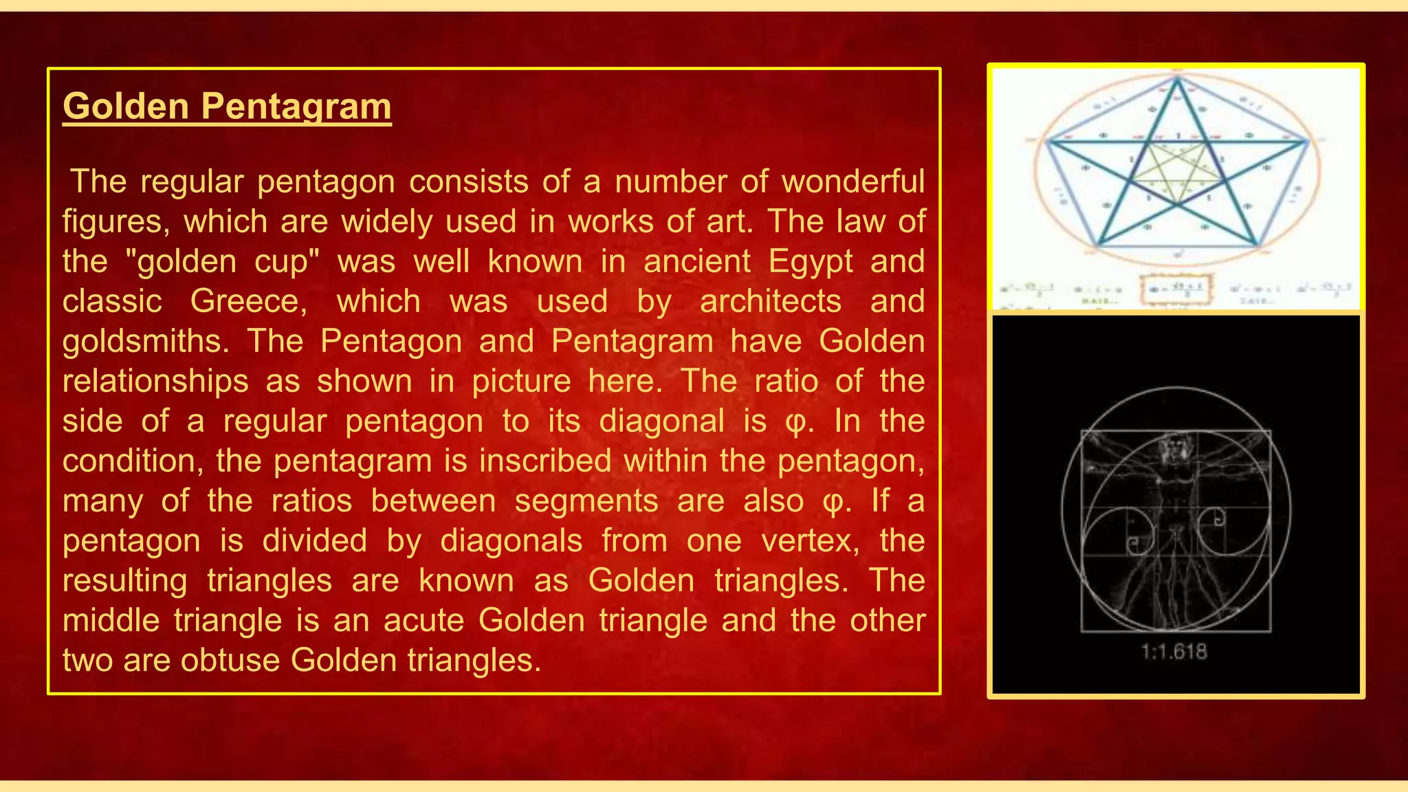 Golden ratio and da vinci code. | PPTX