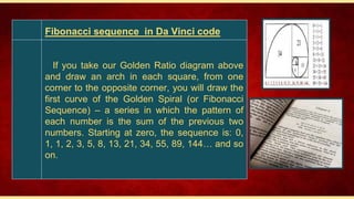 Golden ratio and da vinci code. | PPTX