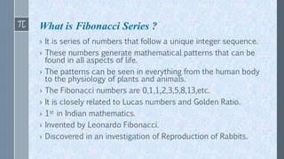 Golden ratio and Fibonacci series | PPTX