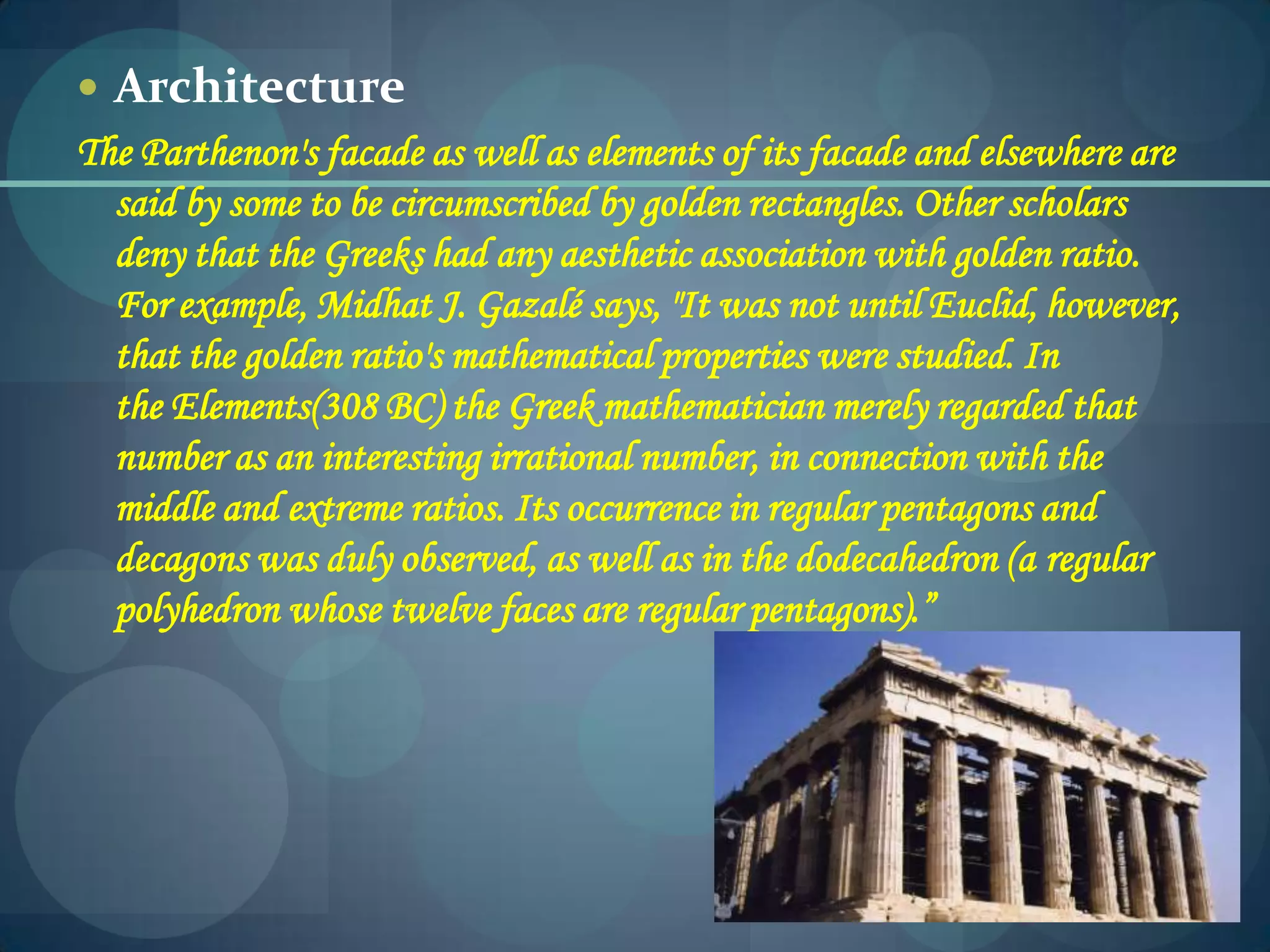Golden ratio and golden rectangle | PPTX