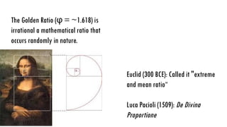 GOLDEN RATIO : divine proportion .pptx