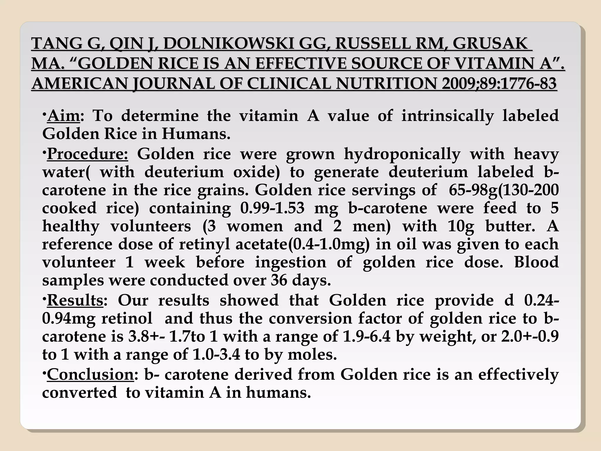 Golden rice | PPT