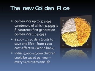 Golden Rice – Potential And Outlook | PPT