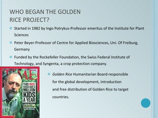 Golden rice ppt | PPT