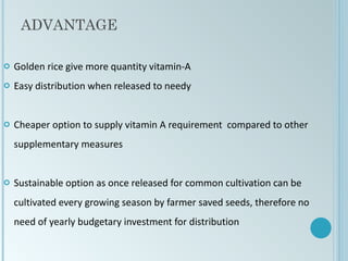 Golden Rice Benefits