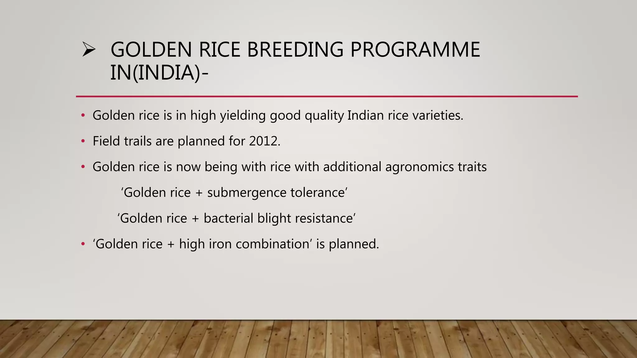 Golden rice technology | PPTX