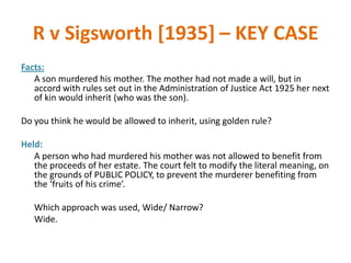 Golden rule and quick RECAP of Literal Rule | PPTX