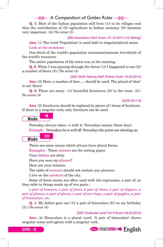 English Grammar Golden rule (english) | PDF