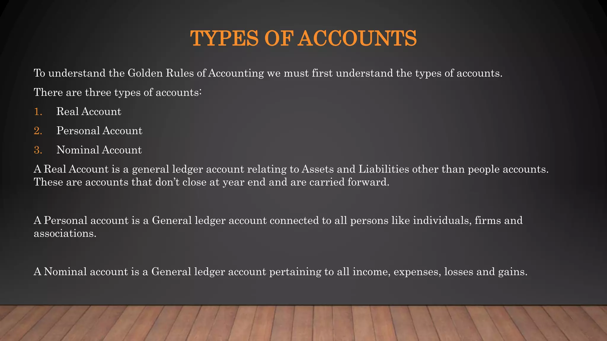 Golden Rule of Accounts | PPTX