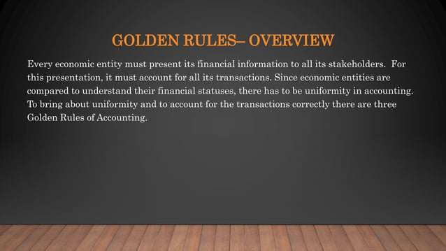 Golden Rule of Accounts | PPTX | Business Accounting & Finance | Business