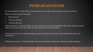 Golden Rule of Accounts | PPTX