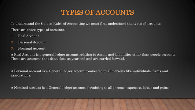 Golden Rule of Accounts | PPTX | Business Accounting & Finance | Business