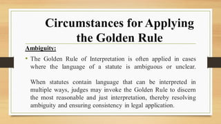 Golden Rule of Interpretation by Puja Dwivedi | PDF