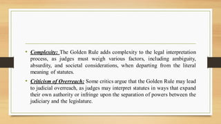 Golden Rule of Interpretation by Puja Dwivedi | PDF