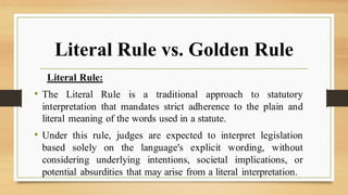 Golden Rule of Interpretation by Puja Dwivedi | PDF