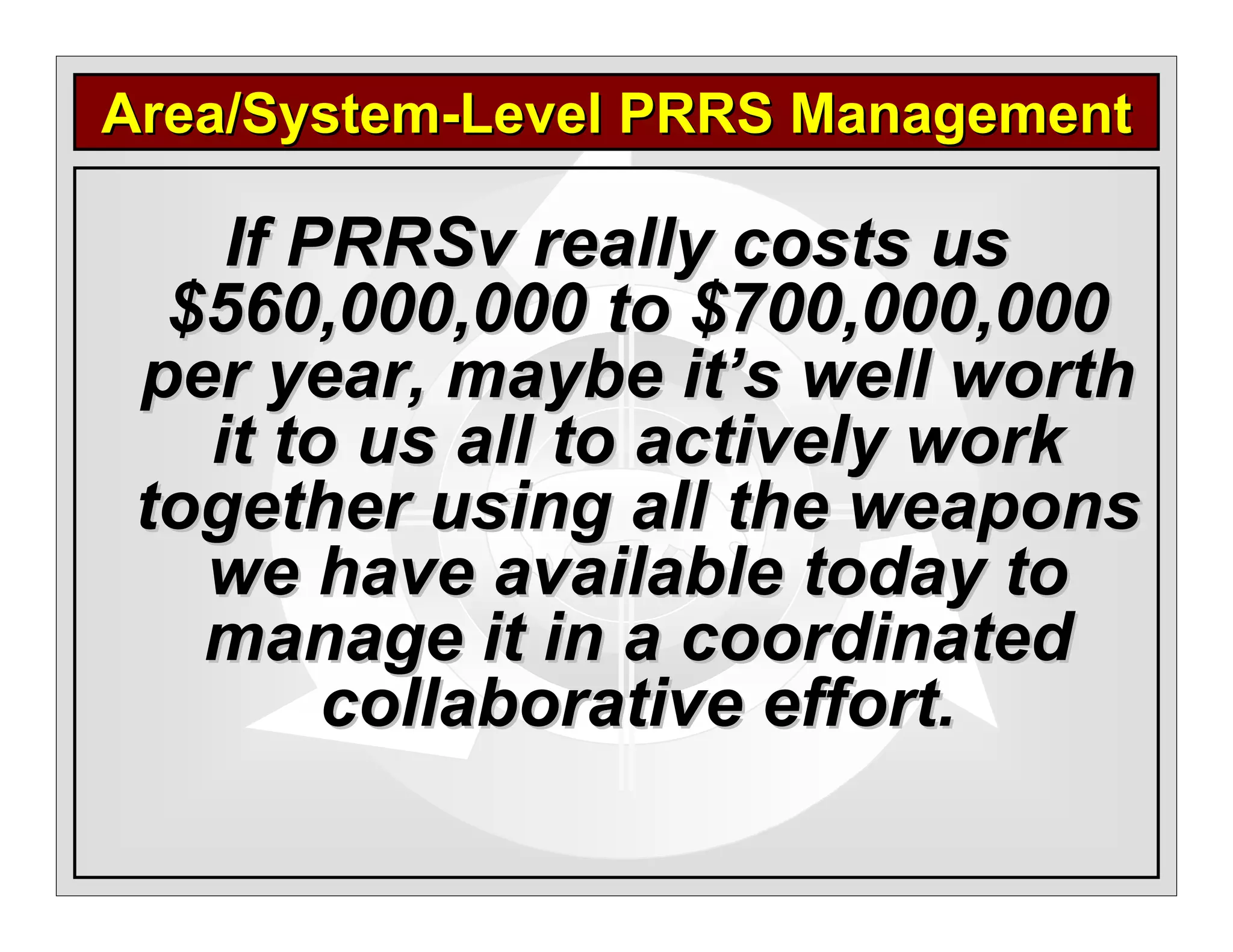 Dr. Dale Polson - "Golden Rule" PRRS Control | PDF
