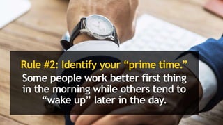 The 10 “Golden Rules” of Time Management | PPT