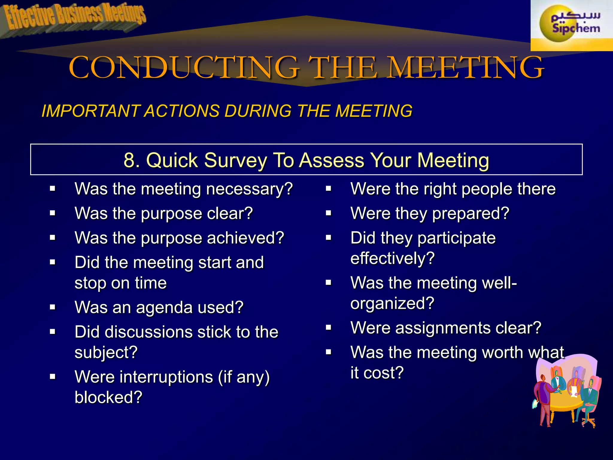 Golden Rules For Effective Business Meetings | PPSX