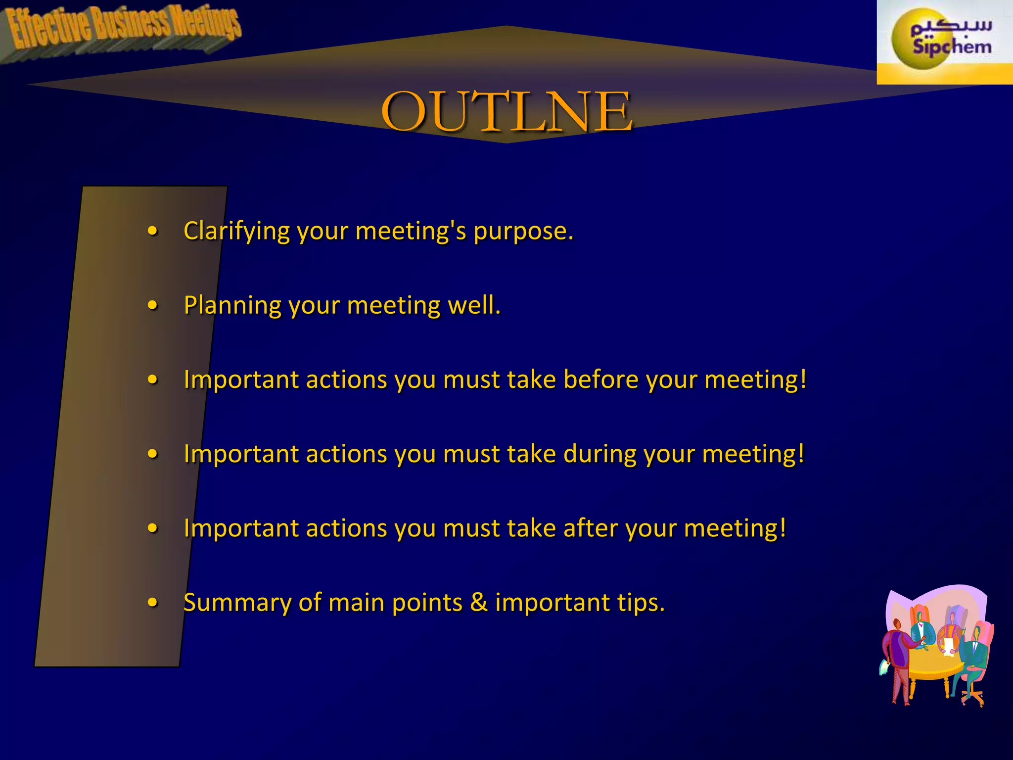 Golden Rules For Effective Business Meetings | PPSX