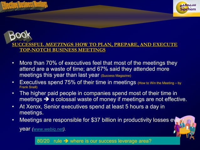 Golden Rules For Effective Business Meetings | PPSX | Resume Writing and Advice | Job Search