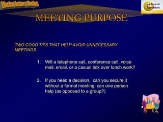 Golden Rules For Effective Business Meetings | PPSX