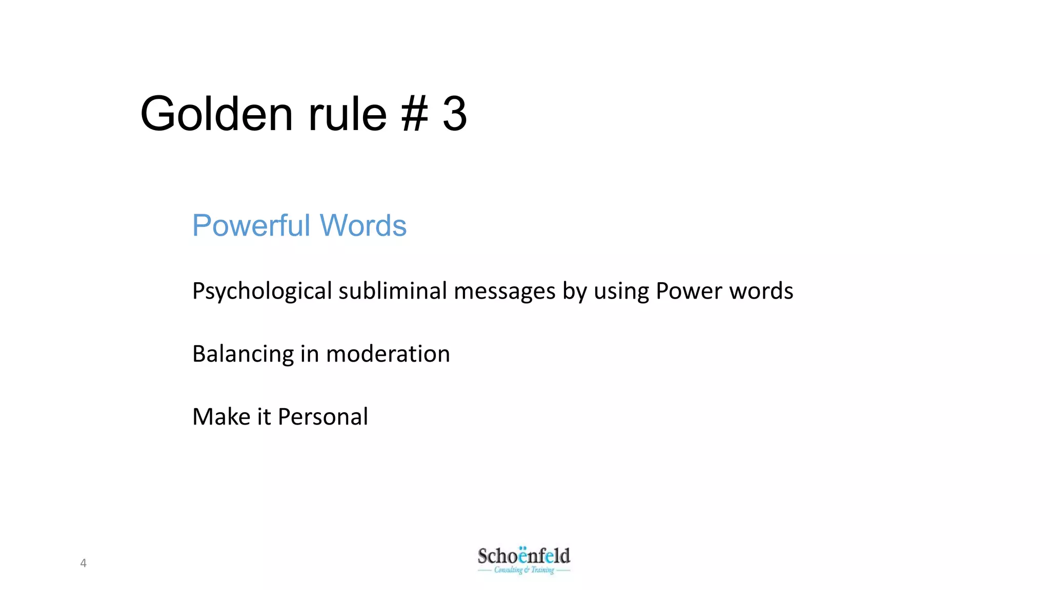 Golden rules of content writing logo | PPTX