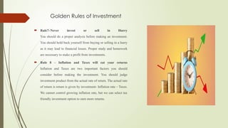 Golden Rules of Investment.pptx-Basic principles | PPTX