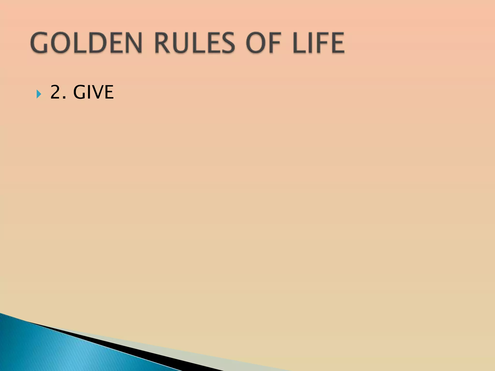 Golden rules of life | PPTX