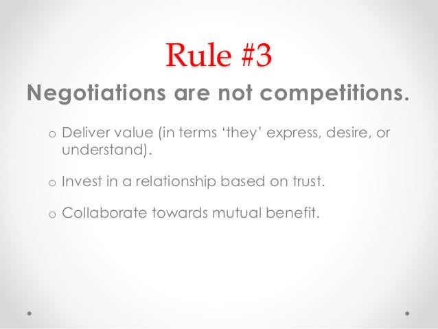 Golden Rules For Sales