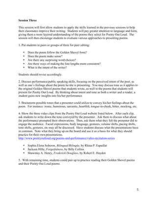 Golden shovel lesson | PDF | Poetry | Books and Literature