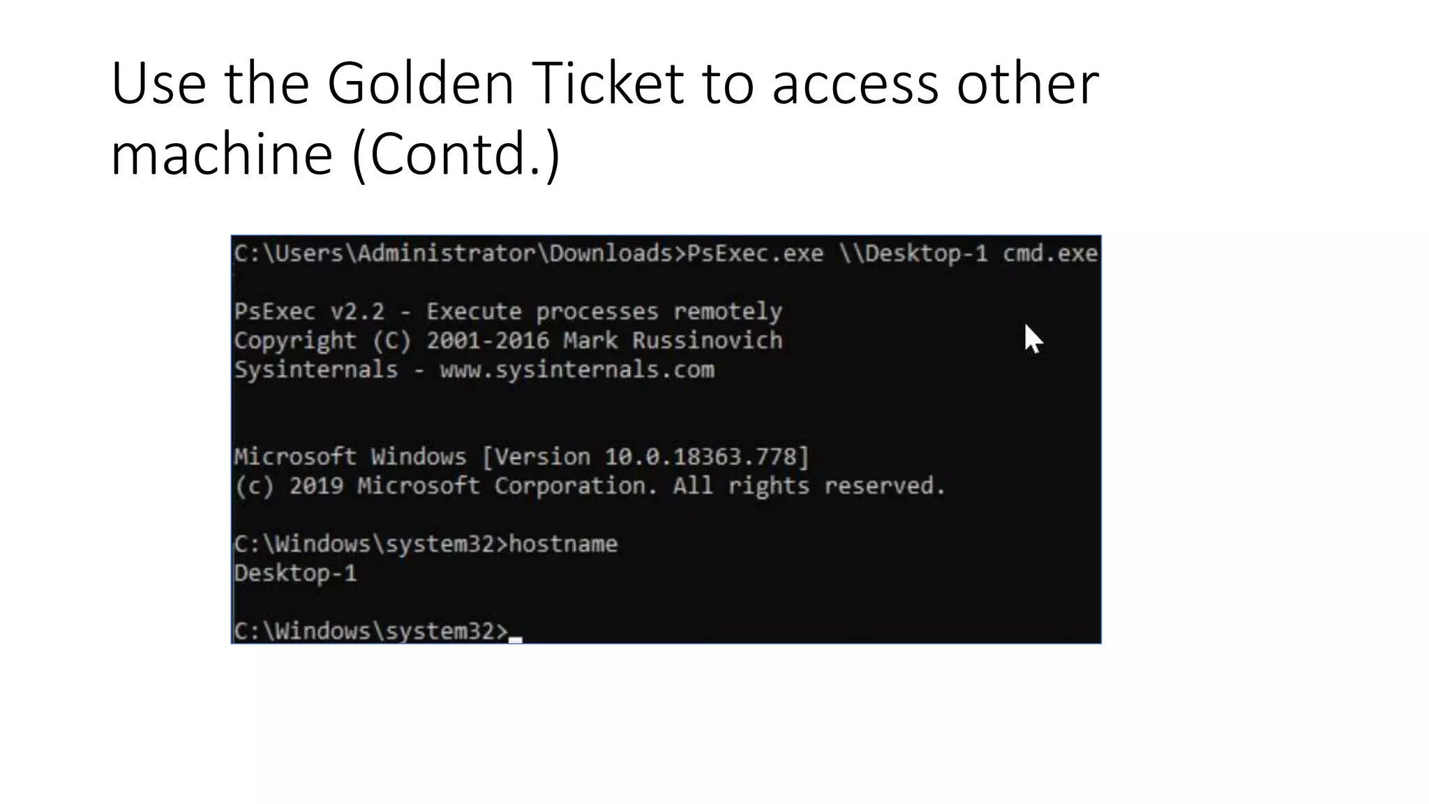 Golden Ticket Attack - AD - Domain Persistence | PPTX