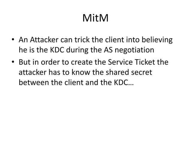 Golden ticket, pass the ticket mi tm kerberos attacks explained | PPTX