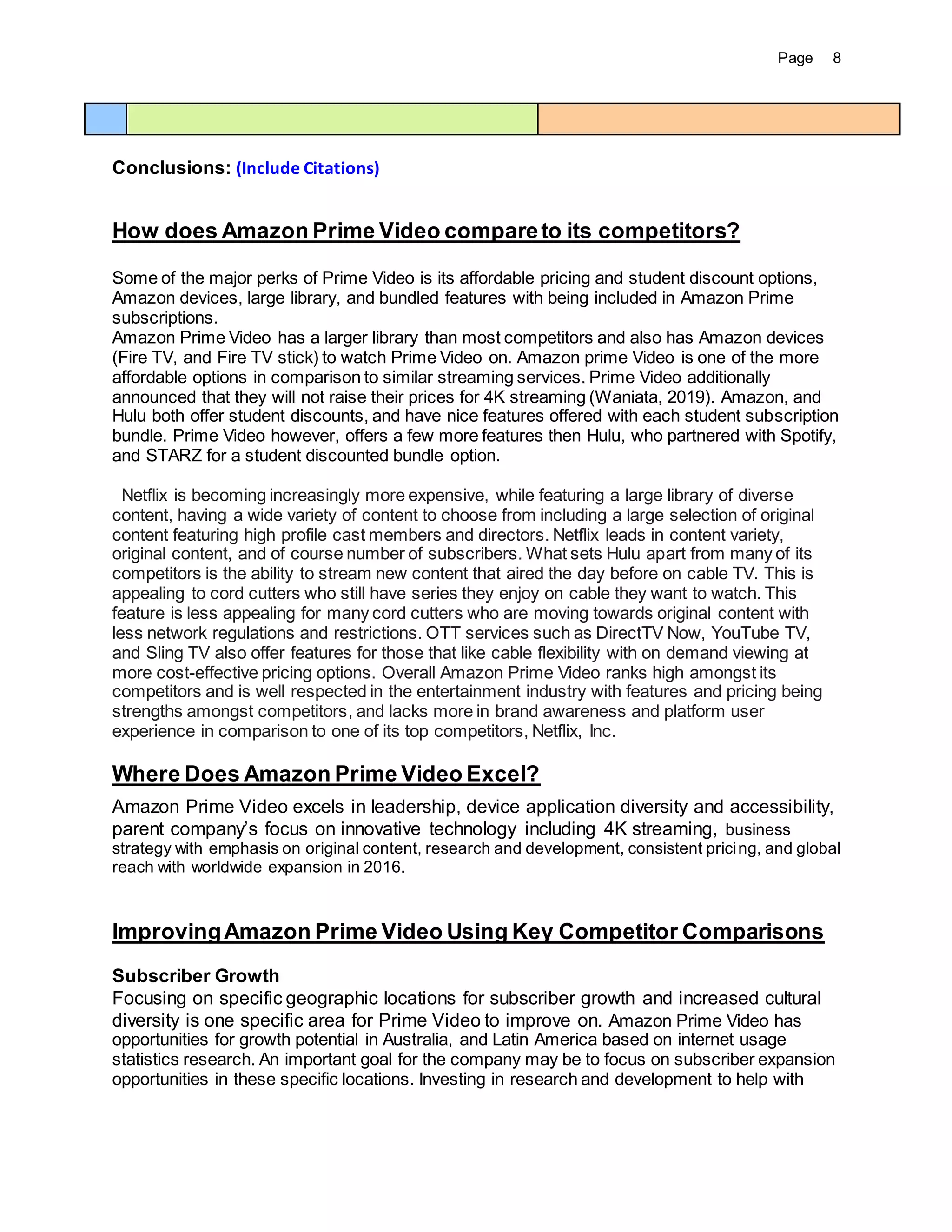 Amazon Prime Video Environmental Analysis | DOCX