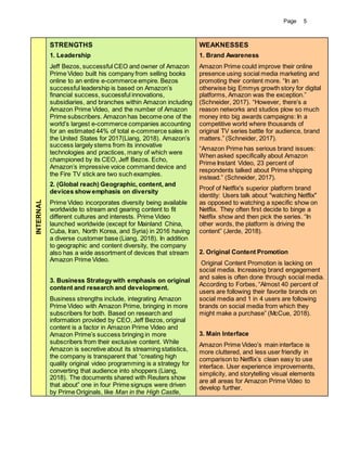 Amazon Prime Video Environmental Analysis | DOCX