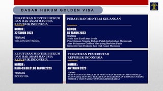 Golden Visa Indonesia for better indonesia | PPTX