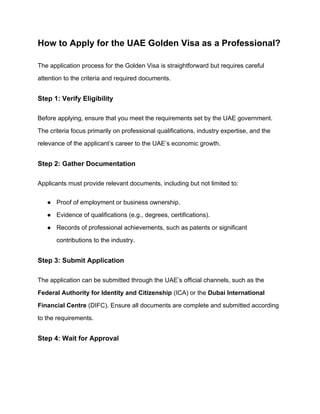 Golden Visa UAE for Professionals_ A Complete Overview.docx