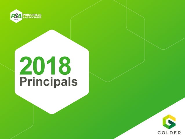 Introducing Golder’s Newest Principals & Associates | PPTX | Australia ...