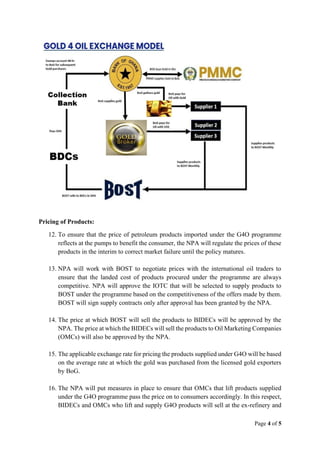 Gold for Oil Programme Framework | PDF