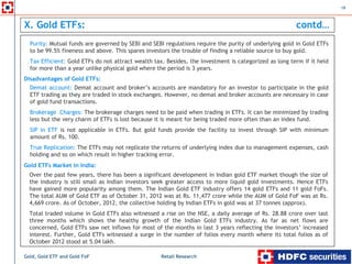 Gold, Gold ETF and gold FoF - a perspective! | PDF
