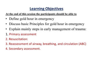 gold hour.pptx for nursing education for all nurses | PPTX