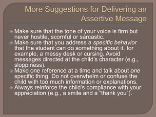 The Goldilocks Approach: Assertiveness Training for Teachers | PPT