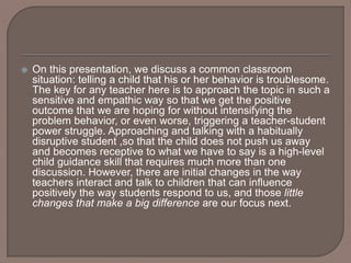 The Goldilocks Approach: Assertiveness Training for Teachers | PPTX