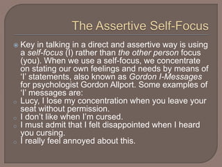 The Goldilocks Approach: Assertiveness Training for Teachers | PPTX