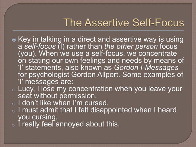 The Goldilocks Approach: Assertiveness Training for Teachers | PPT
